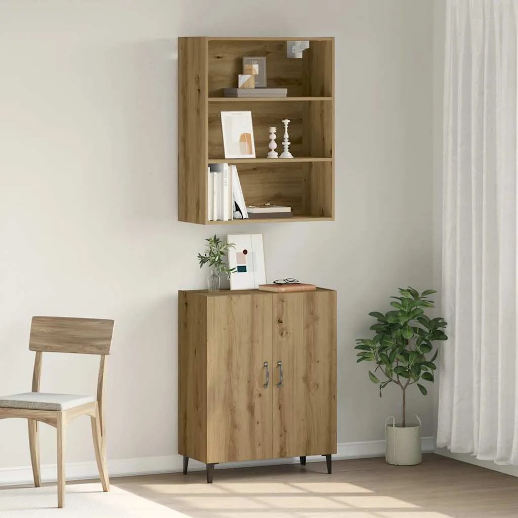 Příborník se nástěnná skříňka dub artisan kompozitní dřevo 3329224