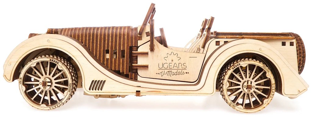 Ugears 3D dřevěné mechanické puzzle VM-01 Auto (roadster)