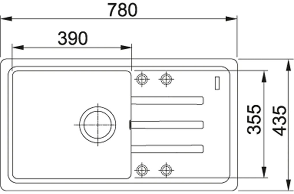 Granitový dřez Franke BSG 611-78/39 Bílá-led