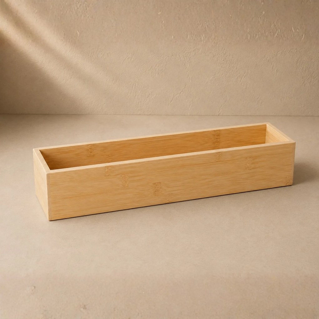 Bambusový organizér na stůl, 38 x 8 x 7 cm