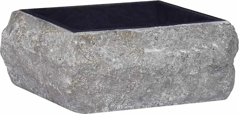 Umyvadlo černé 30 x 30 x 13 cm mramor 149175