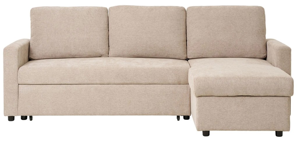 House Nordic Třímístná rozkládací pohovka BELFAST béžová 218 cm pravá