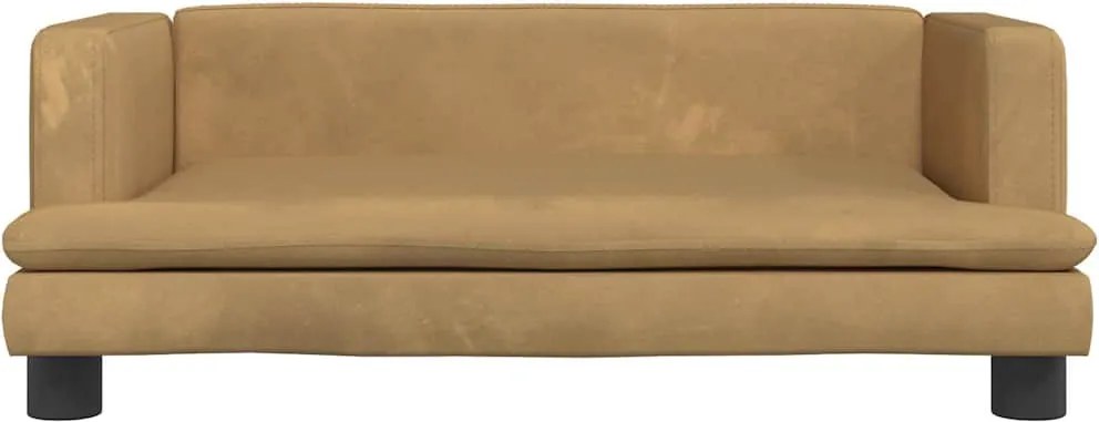 Pelíšek pro psy hnědý 80 x 45 x 30 cm samet 171899