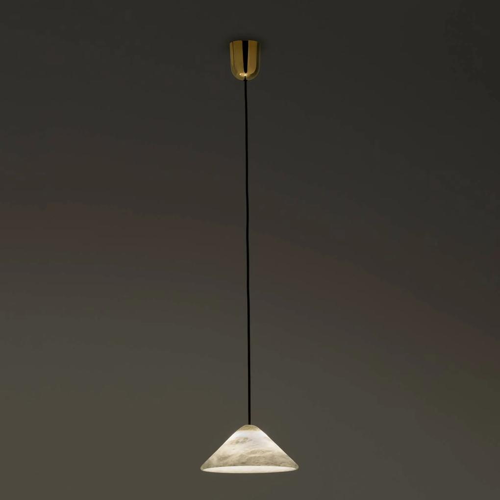 LED závěsné světlo Fuji z alabastru Ø 21 cm