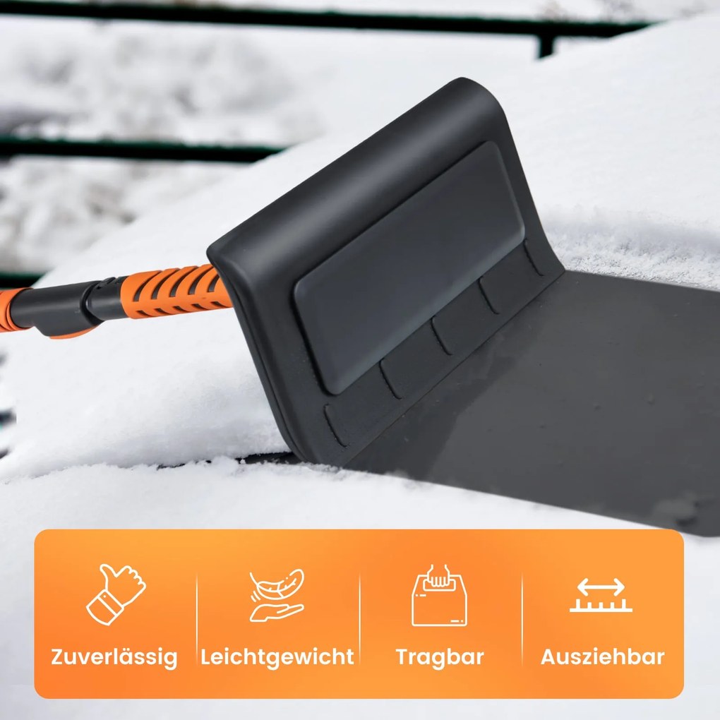 Costway 2 v 1 Auto oboustranná škrabka na led a 180° otočná hlava a 3