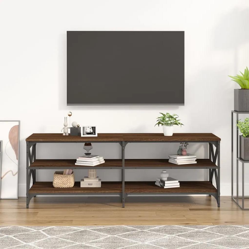 TV skříňka hnědý dub 140 x 40 x 50 cm kompozitní dřevo - Default Title