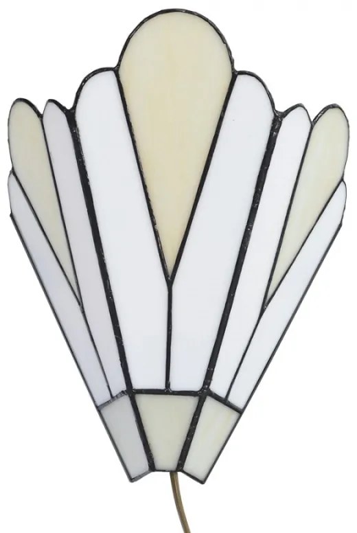 Nástěnné světlo Tiffany v art deco stylu Liealia – 20x10x29 cm