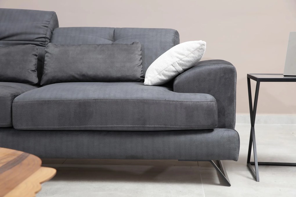 Atelier del Sofa 3-místná pohovka Frido 3 Seater, Antracitová