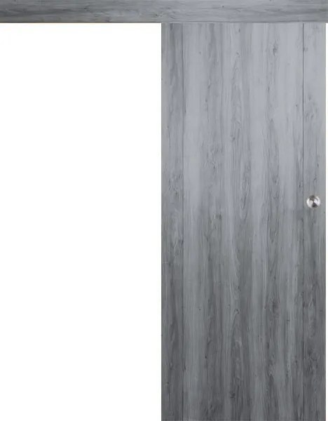 posuvné interiérové dveře na stěnu vasco doors LEON plné Průchozí rozměr: 70 x 197 cm, Orientace dveří: Levé dveře, Dekor: Buk jasmínový