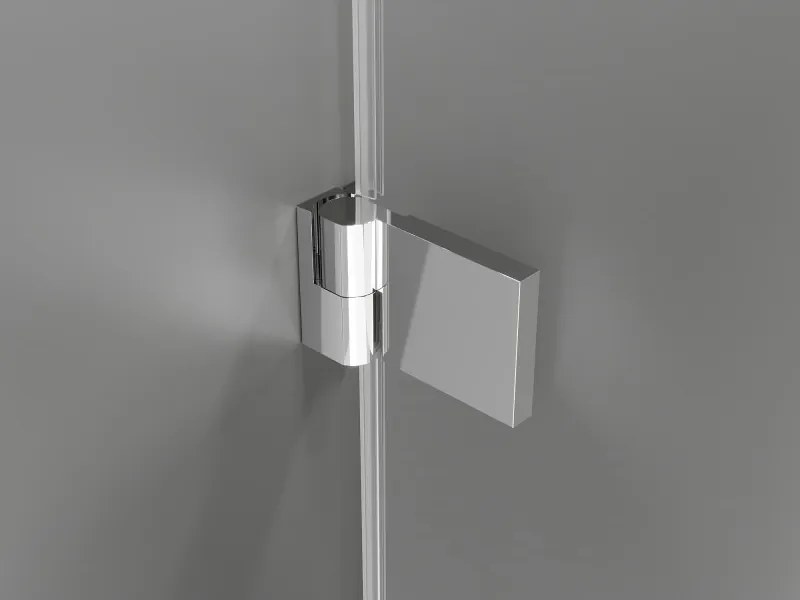 Mexen Lunar-B Duo,, výklopný sprchový kout 70 x 70 cm, 8mm čiré sklo, chromový profil, 832-070L-070P-01-00