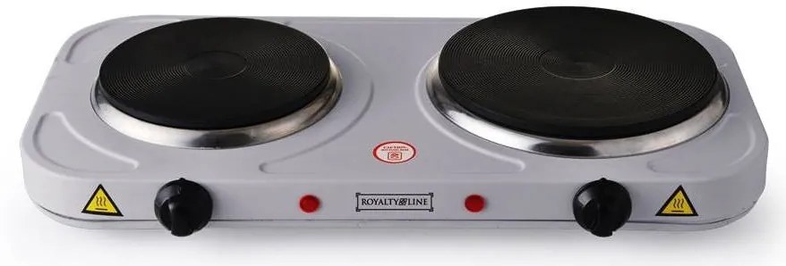 Elektrický dvouplotýnkový vařič Royalty Line DKP-2500.15 / 1000 W + 1500 W / stříbrná