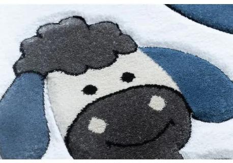 koberec PETIT FARMA ZVÍŘATA, modrý velikost 120x170 cm | krásné koberce cz