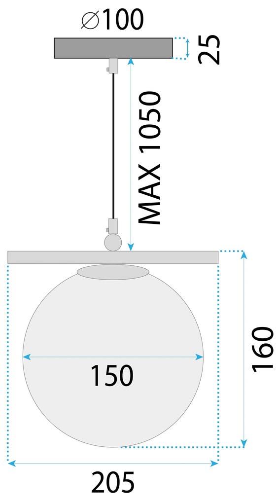Toolight Moderní minimalistické závěsné osvětlení APP1577-5C, gold