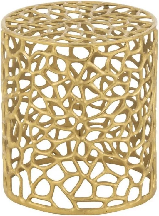 Stolička Cylinder ve zlaté barvě Coffee Raw – 34*34*38 cm