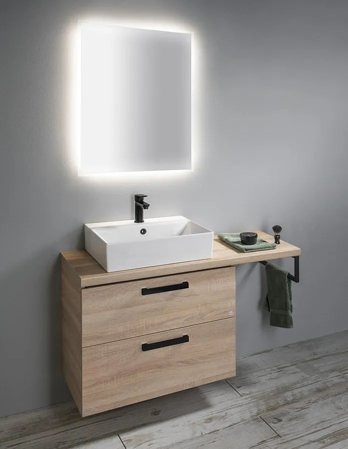 Aqualine Sapho, VEGA pracovní deska 104x45cm, dub platin