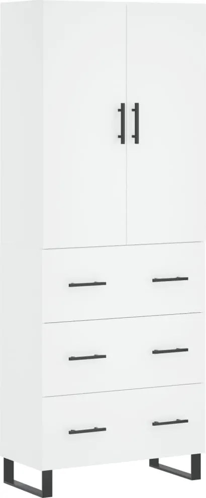 Skříň highboard bílá 69,5 x 34 x 180 cm kompozitní dřevo 3195867