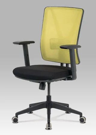 Autronic - Kancelářská židle, zelená síťovina+černá látka, synchronní mech, plast kříž - KA-M01 GRN