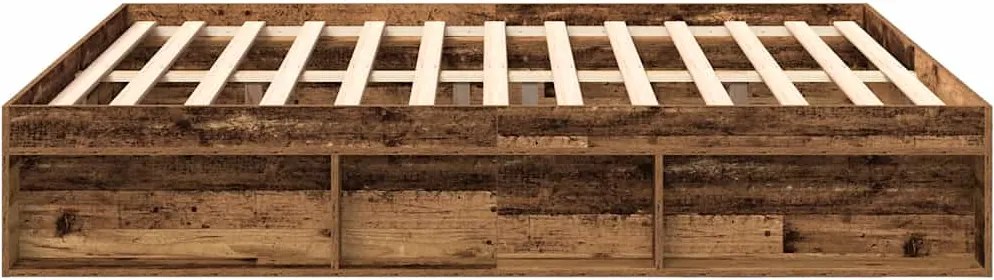 Rám postele bez matrace Staré dřevo 200x200cm Technické dřevo 3328869