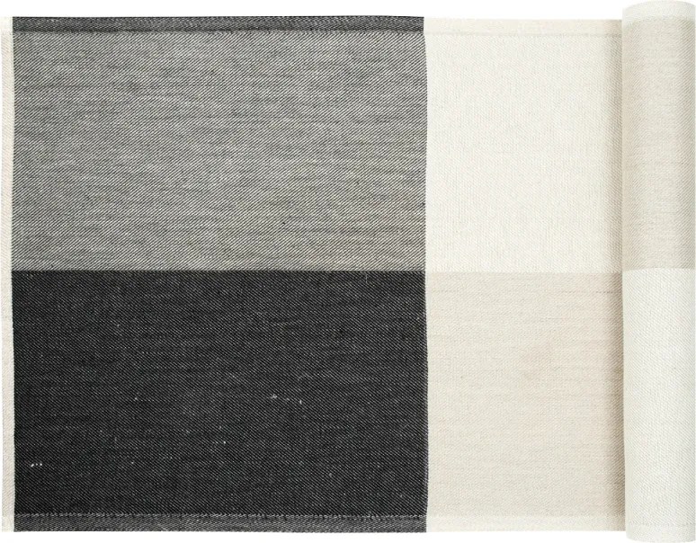 Podložka do sauny Saaristo 48x150, len-černo-bílá