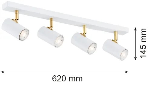 Argon 1689 - Bodové svítidlo LAGOS 4xGU10/5W/230V bílá/zlatá