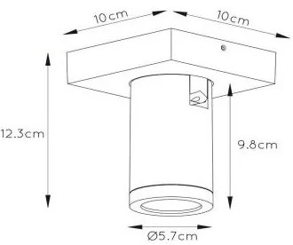 Lucide 09930/05/31 - LED Stmívatelné bodové svítidlo TAYLOR 1xGU10/5W/230V IP44