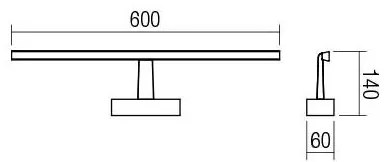 Redo 01-1672 - LED Koupelnové osvětlení zrcadla NEPTUNE LED/12W/230V IP44