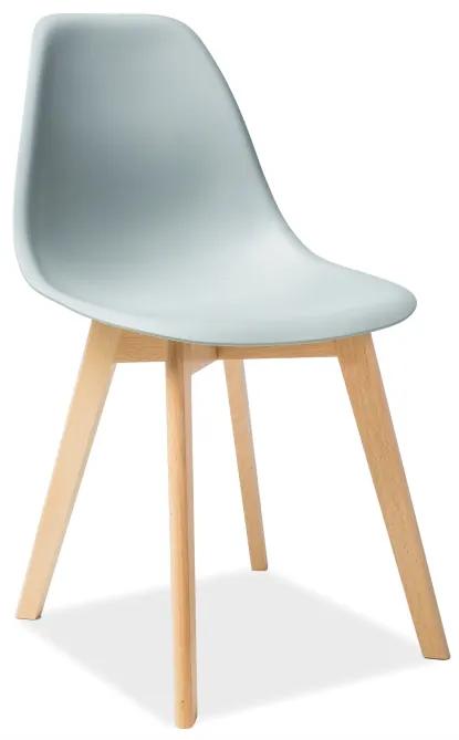 MAXIVA Jídelní židle - MORIS Sedák: světle šedý (plast)
