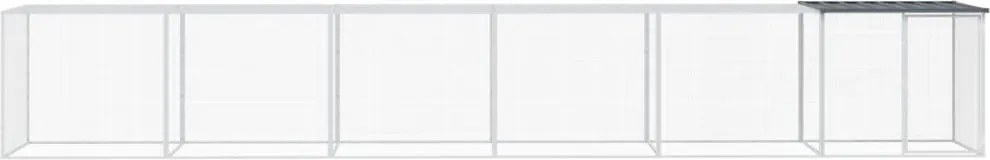 Klec pro kuřata se střechou antracitová 603 x 98 x 90 cm ocel 3189041