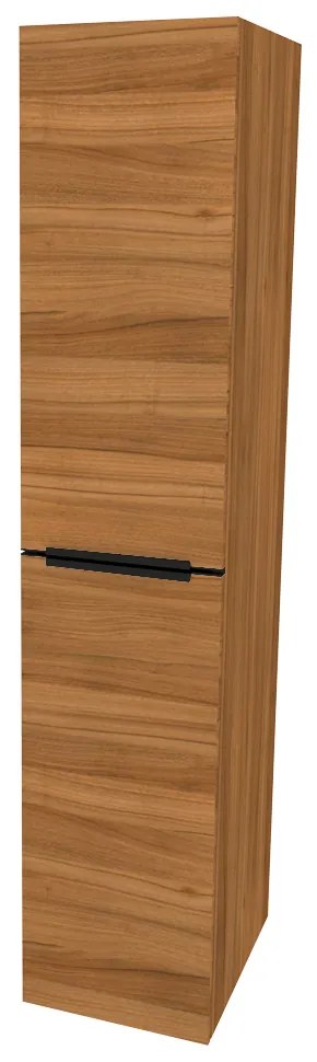 Mereo Mereo, Mailo, koupelnová skříňka vysoká 170 cm, černé madlo, Multidecor, CN594LPBODP1