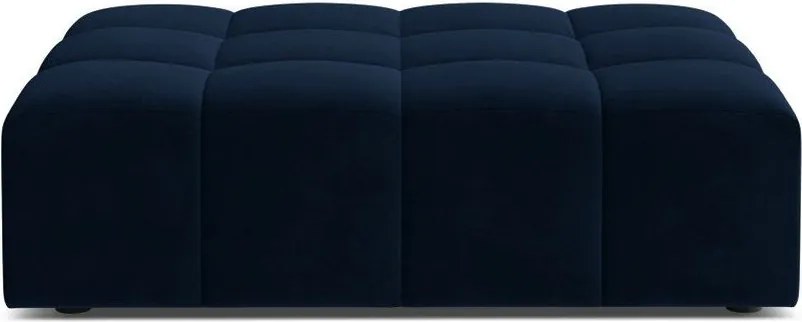 Tmavě modrá sametová podnožka Chicago – Cosmopolitan Design