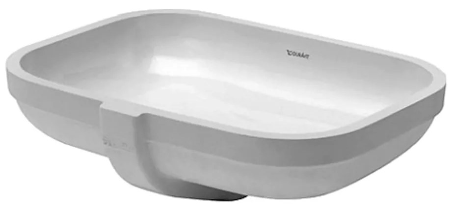 Duravit Happy D.2 - Vestavěné umyvadlo, bez otvoru pro armaturu, 480 x 345 mm, bílé 0457480000