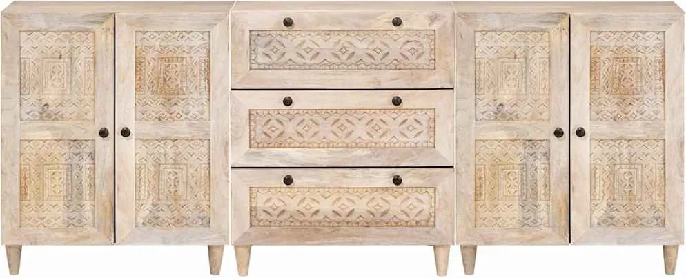 Servírovací skříň 3 ks 180 x 33,5 x 75 cm Bílá 3310071