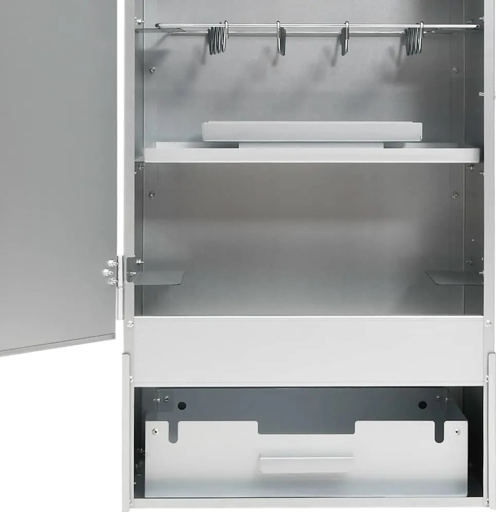 vidaXL Grilovací trouba/udírna a štěpky 44,5x29x83 cm pozinkovaná ocel [364746]