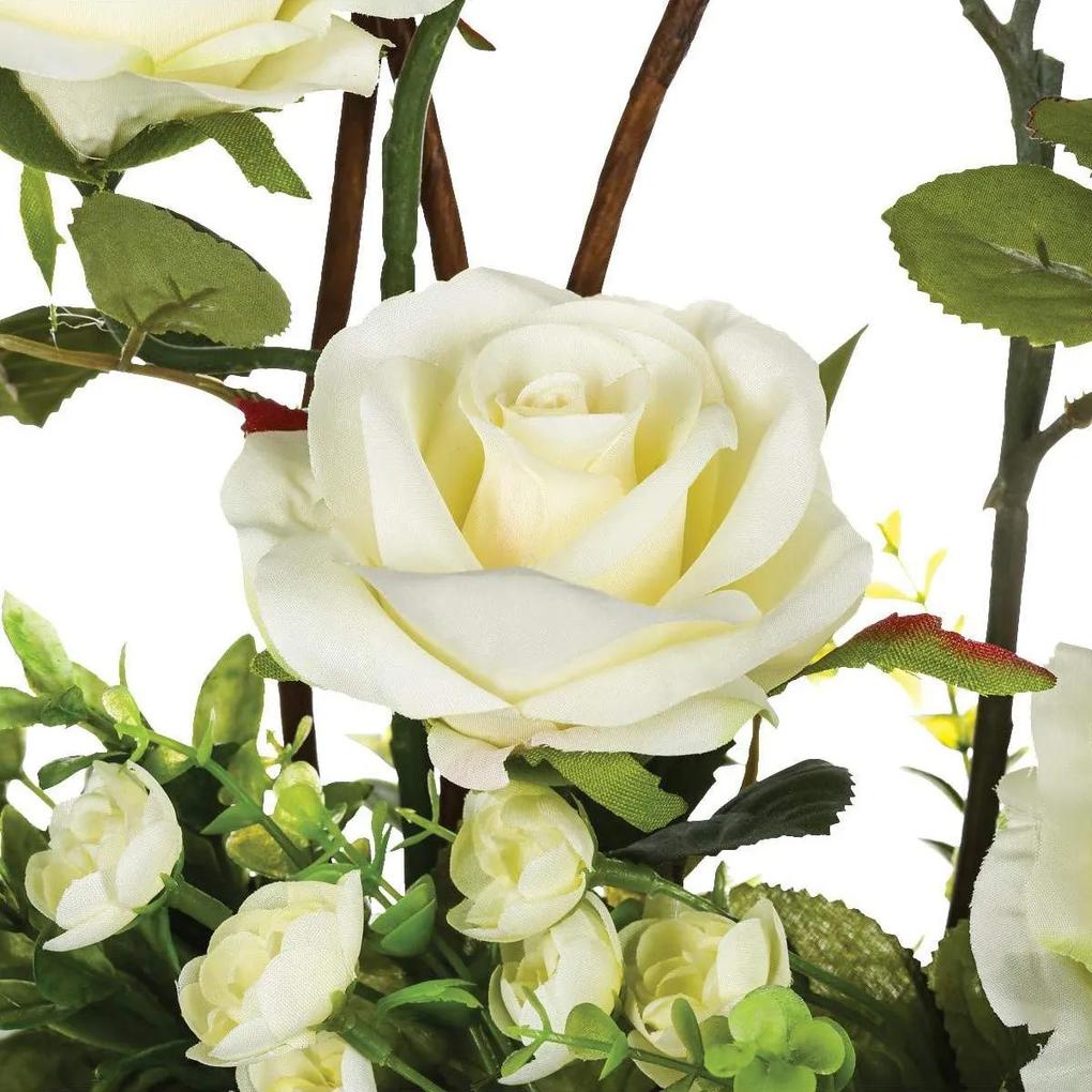 Umělé květiny, barva bílá, 37 cm