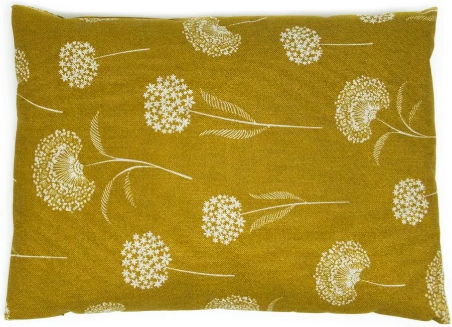 Špaldový polštář Chmýří, 38 × 28 cm – jemný přírodní motiv, česká ruční výroba