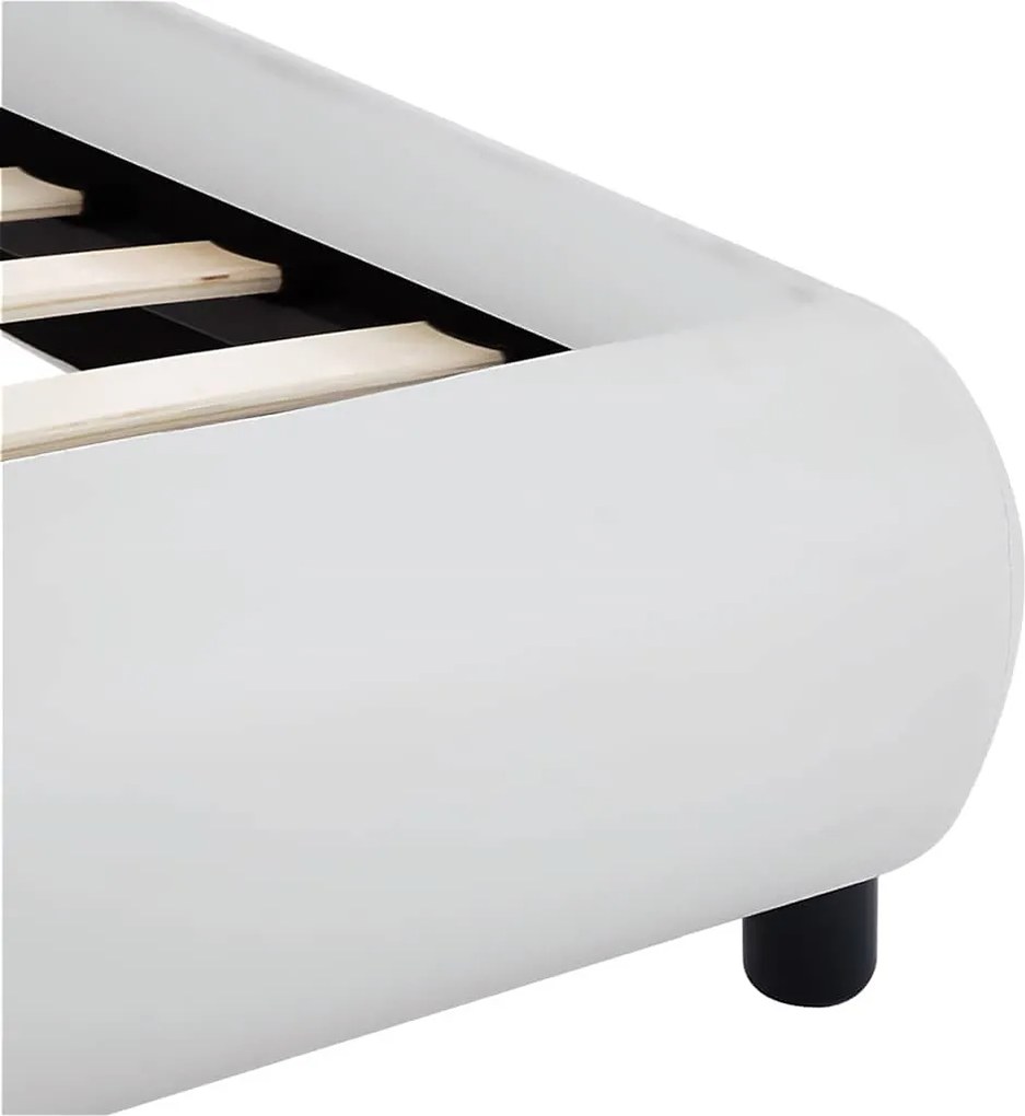 Rám postele s LED světlem bílý umělá kůže 180 x 200 cm 285491