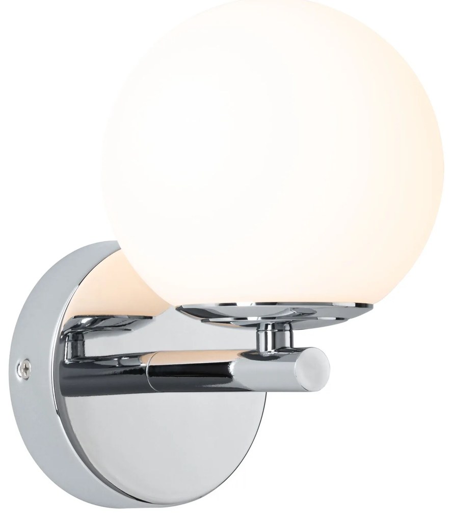 Paulmann 71067 Gove, koupelnové nástěnné svítidlo LED 5W 3000K, chrom, průměr 12cm, IP44