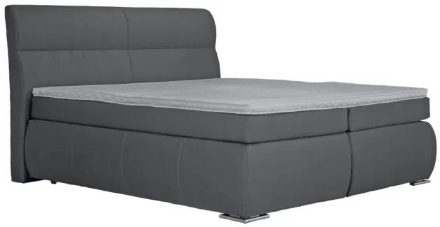 BLANÁŘ Americká postel boxspring INCA, s úložným prostorem, 160x200 cm, šedá