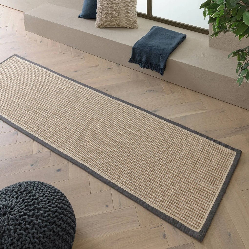 Tribeca Design Kusový koberec Ministry Loop Slate Cream Rozměry: 68x240 cm