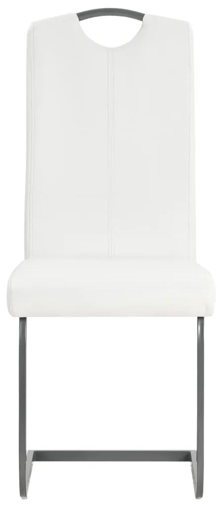 Konzolové jídelní židle 2 ks bílé umělá kůže - Default Title
