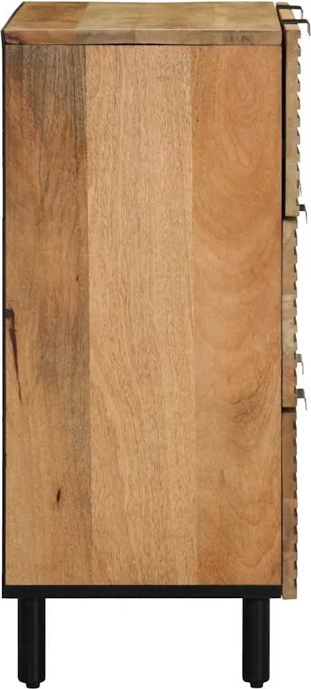 Příborníky 2 ks hnědé 60x33x75 cm Masivní dřevo Mango 3310004