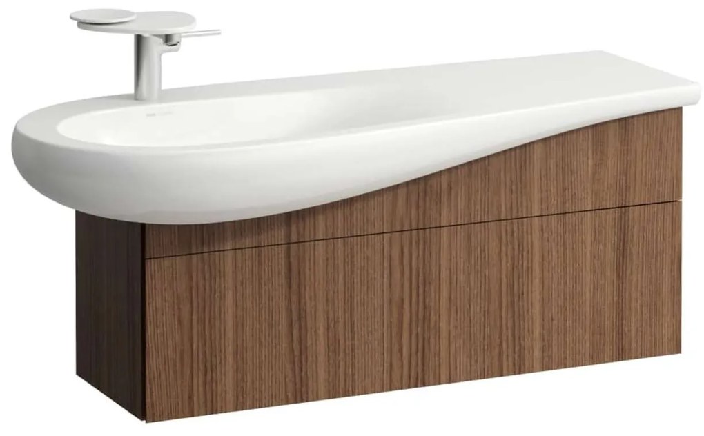 Laufen Il Bagno Alessi - Umyvadlová skříňka, 100x32x34 cm, 1 zásuvka, Noce canaletto H4304210976301
