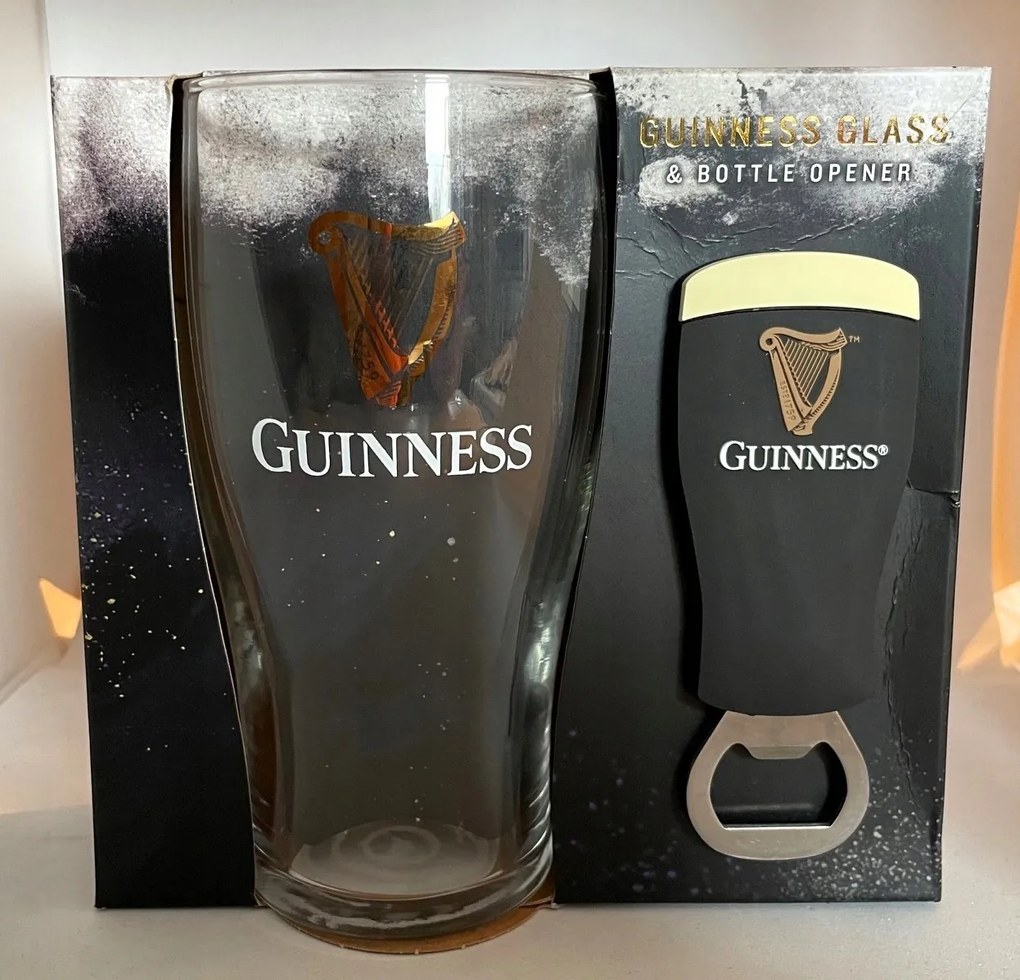 Guinness Draught 2025 sklenice pint Tulip Design otvírák Gift Box