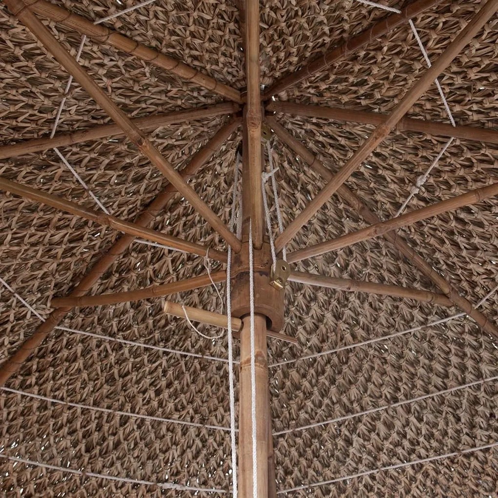 Bambusový slunečník se střechou z banánových listů 270 cm - Default Title
