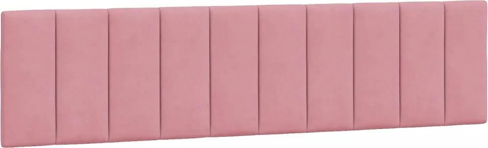 Postel s matrací Hanko růžová 200 x 200 cm samet 3208621
