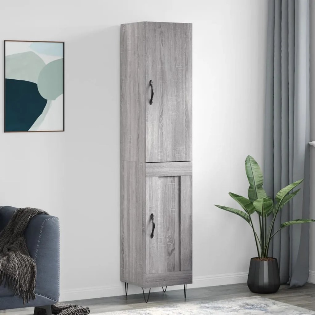 Skříň highboard šedá sonoma 34,5 x 34 x 180 cm kompozitní dřevo 3199143