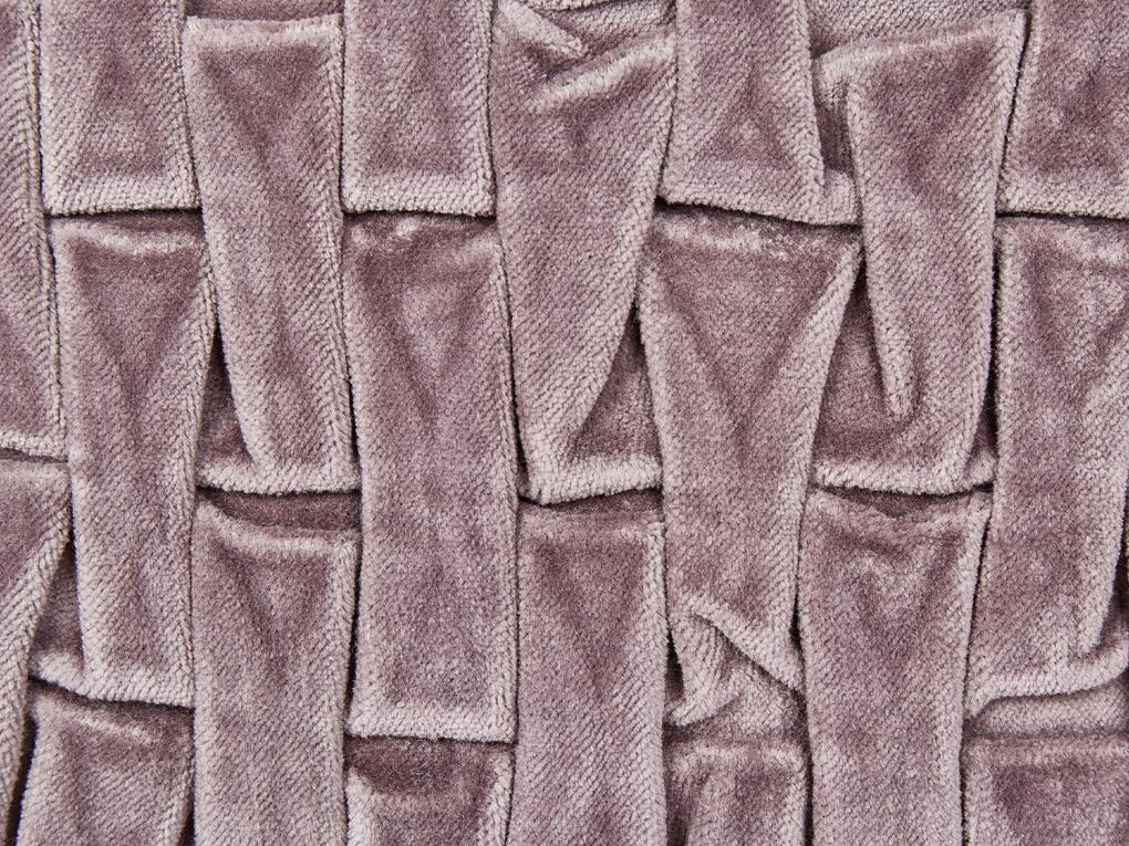 Sada 2 skládaných sametových polštářů 30 x 50 cm fialové CHIRITA Beliani