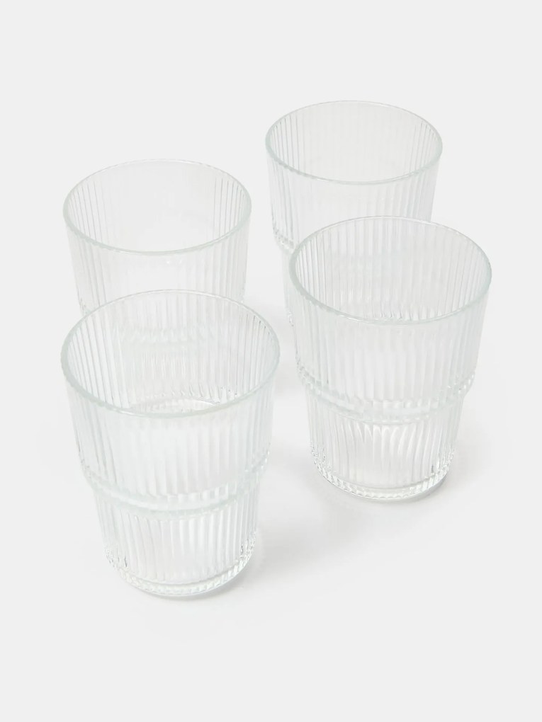 Sinsay - Rýhované sklenice 4 ks - clear