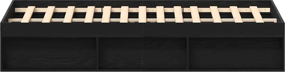 Rám postele bez matrace černý dub 200x200 cm kompozitní dřevo 3329336