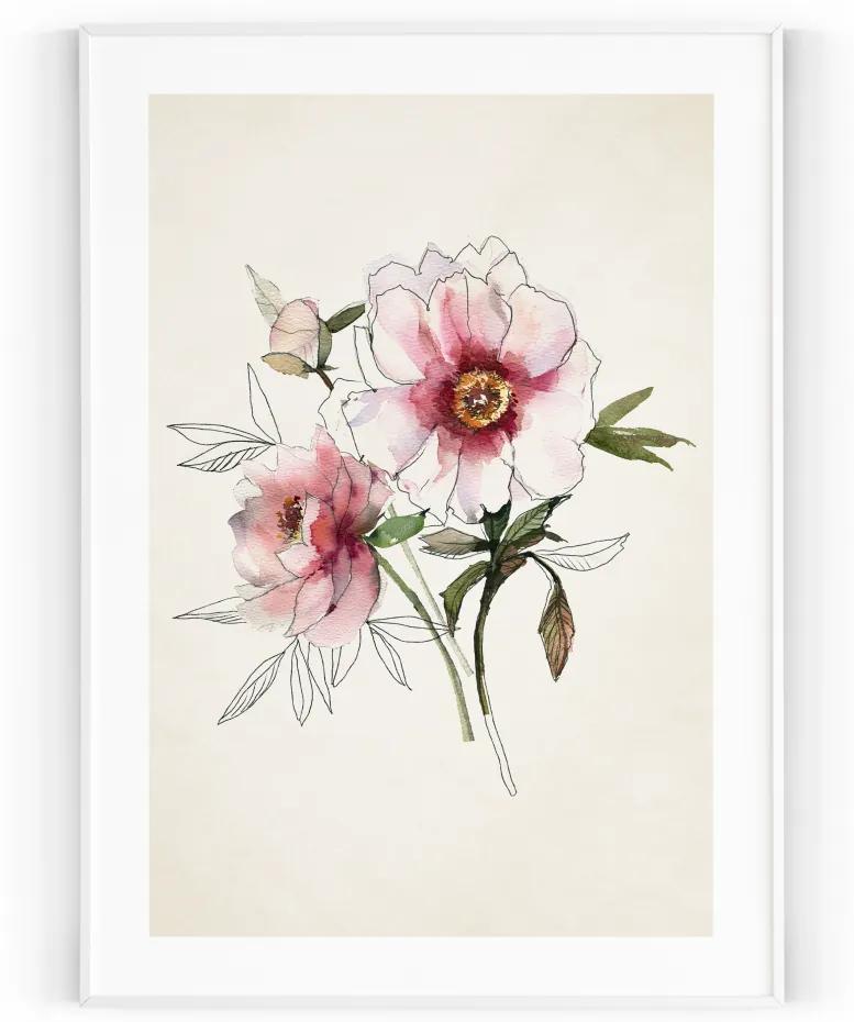 Plakát / Obraz Luční květy Samolepící plátno A4 - 21 x 29,7 cm